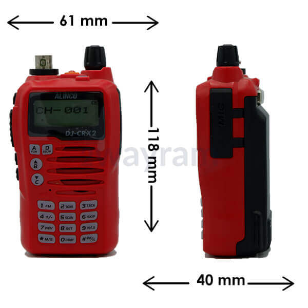 วิทยุสื่อสาร ALINCO รุ่น DJ-CRX2 - ความถี่ประชาชน 245.000-245.9875 MHz.