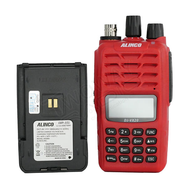 วิทยุสื่อสาร ALINCO รุ่น DJ-VX20 เครื่องแดง CB ความถี่ประชาชน มาตรฐานการผลิตระดับสากล
