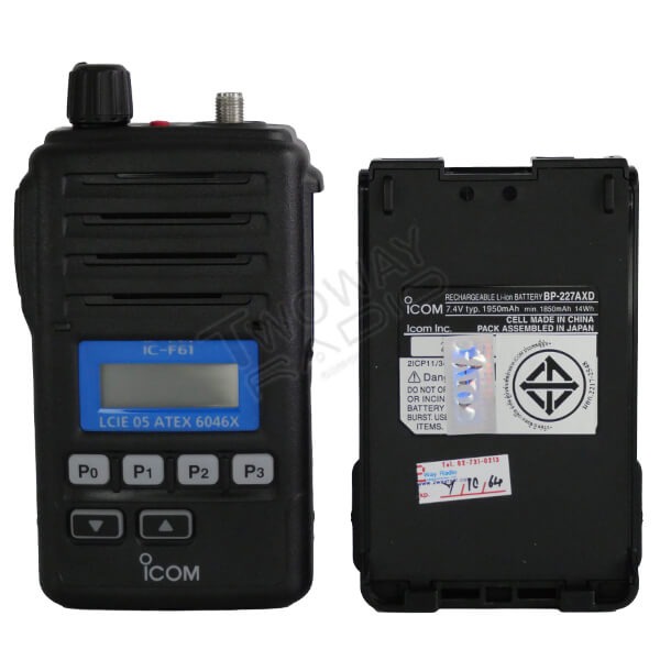 วิทยุสื่อสาร ICOM IC-F61 เครื่องดำ ความถี่ UHF 400.0000-470.0000 MHz.