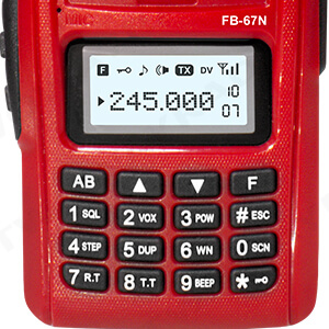 วิทยุสื่อสาร FUJITEL รุ่น FB-67N เครื่องแดง ของแท้ คุณภาพดี ทนทาน รับประกัน1ปี