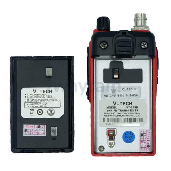 วิทยุสื่อสาร V-TECH รุ่น VT-245D ของแท้ คุณภาพดี ทนทาน รับประกัน 1 ปี
